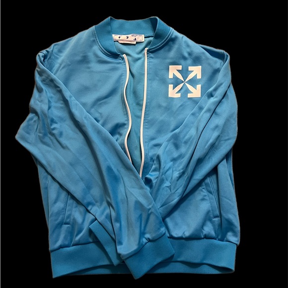 Off-White | Jackets & Coats | Off White Blue Jacket | Poshmark